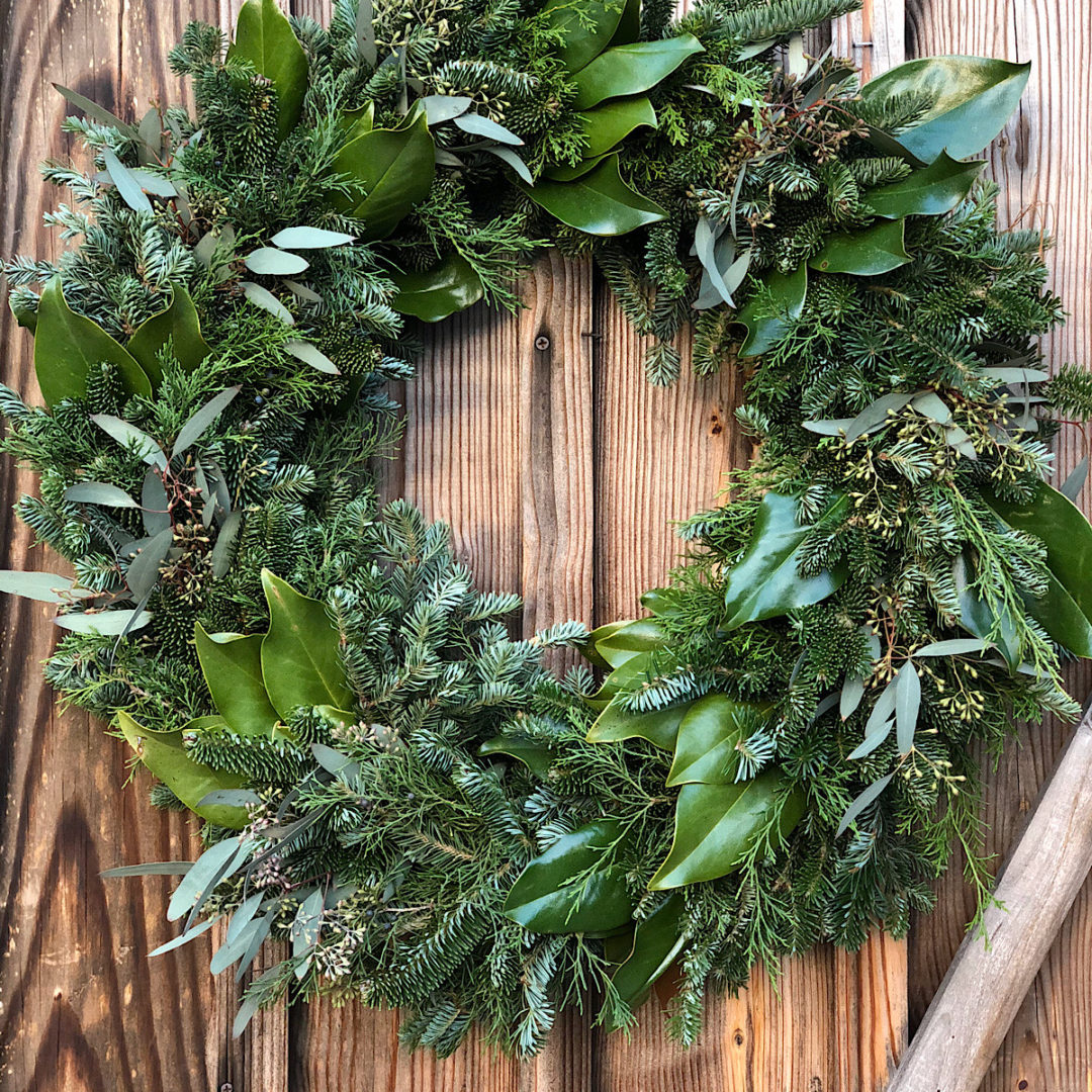 Wimbee Creek Farm - Fresh Mixed Greenery Holiday Wreath